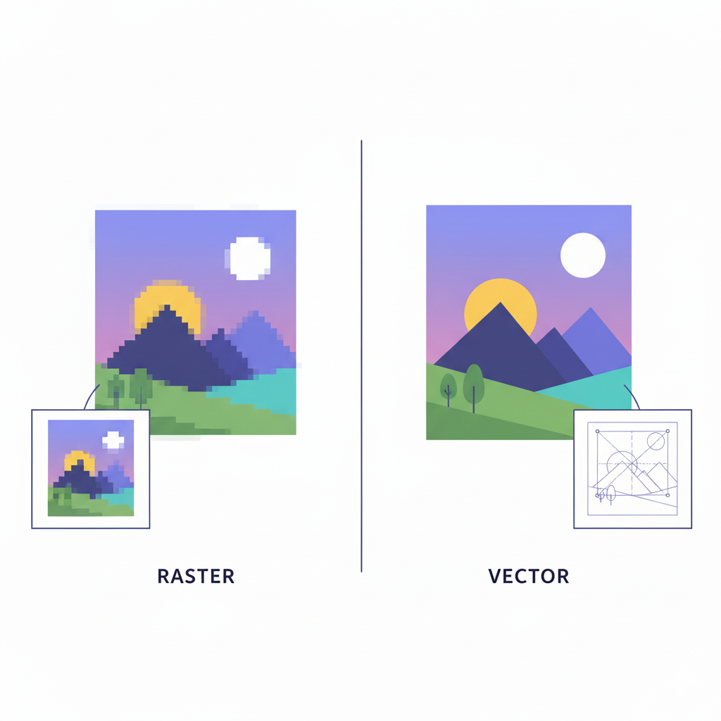 Perbedaan File Raster dan Vektor dalam Desain - Creative Gubuku