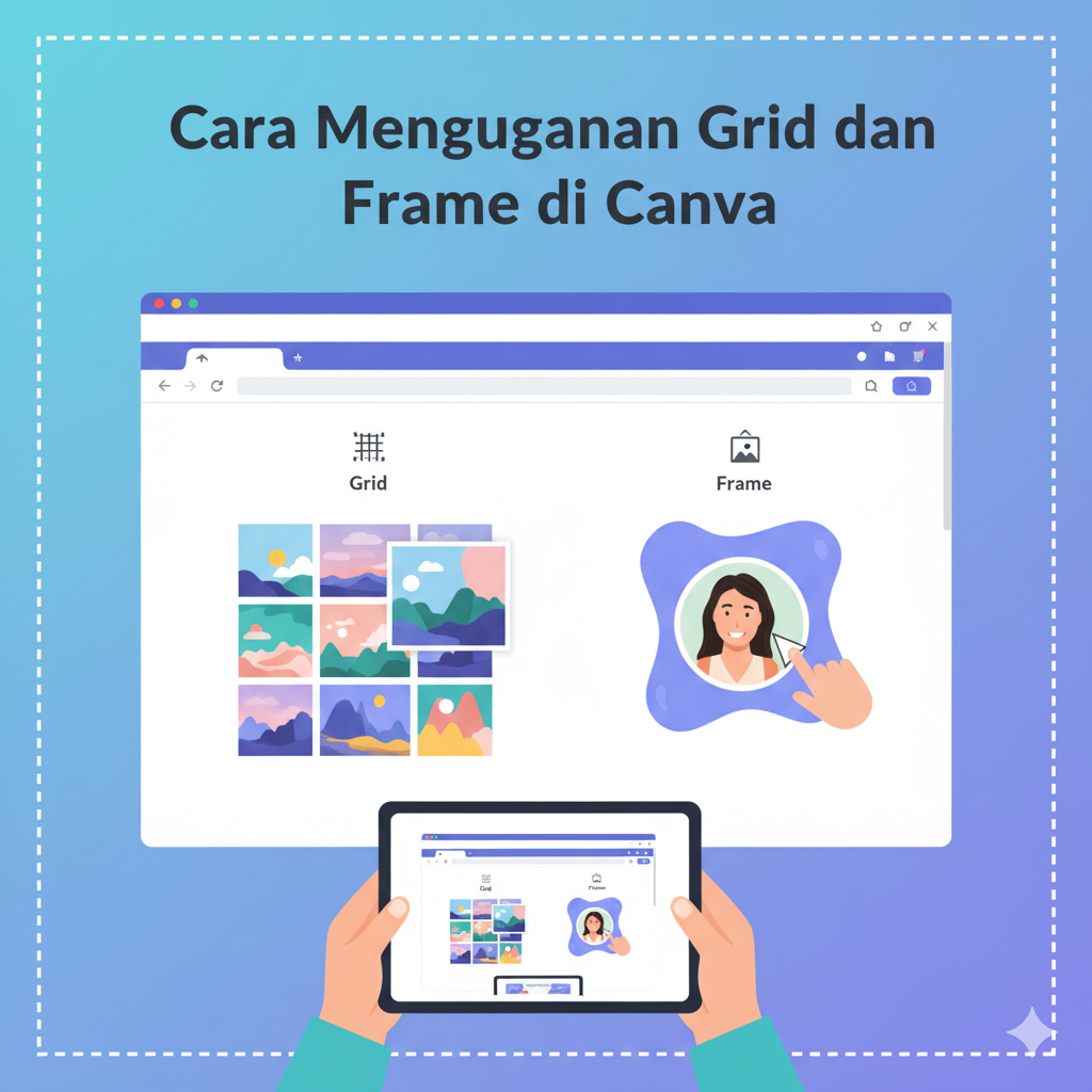 Cara Menggunakan Grid dan Frame di Canva - Creative Gubuku