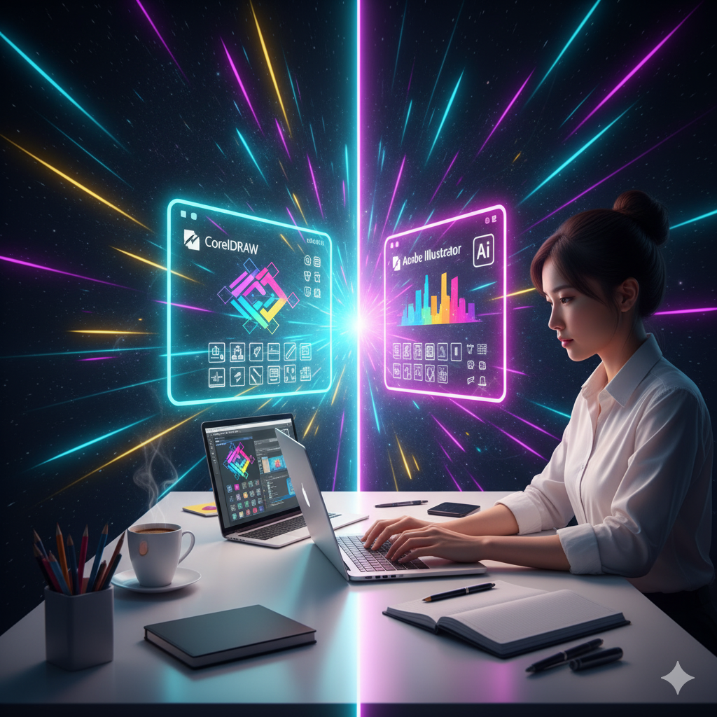 Perbedaan CorelDRAW dan Adobe Illustrator - Creative Gubuku